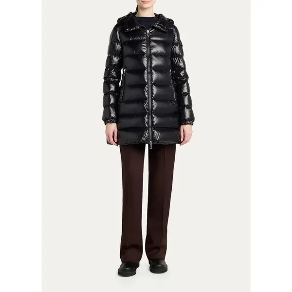Moncler Courcelles Hooded Mid-length Down Jacket