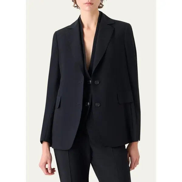 Akris Malik Cool Wool Single-breasted Jacket