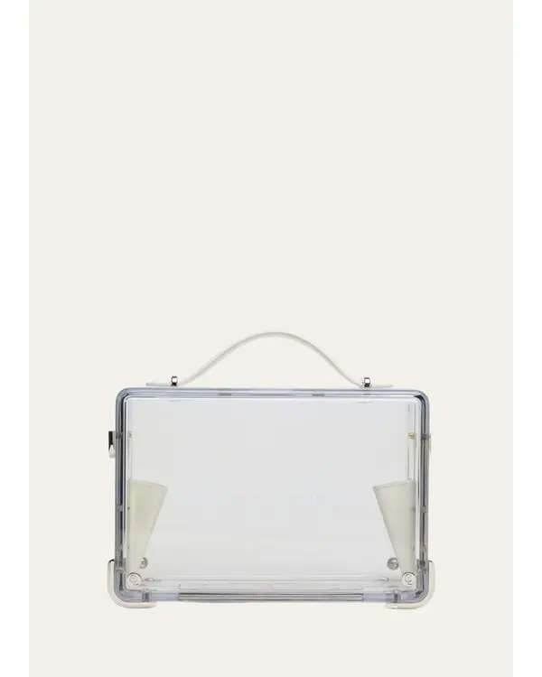CHRISTIAN LOUBOUTIN Tactical Canopy Logo Briefcase - Transparent