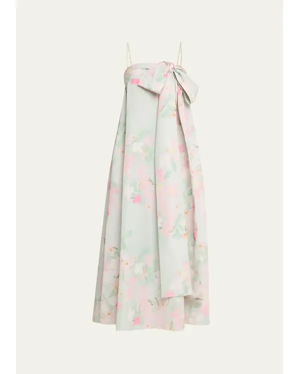 Bernadette Bailey Bow Babydoll Midi Dress