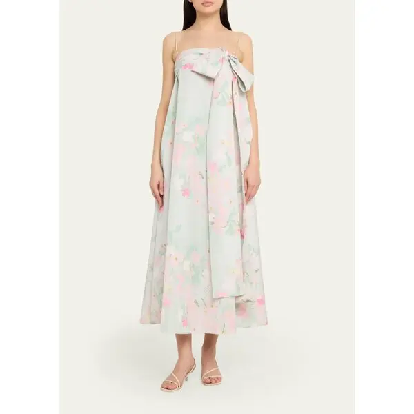 Bernadette Bailey Bow Babydoll Midi Dress