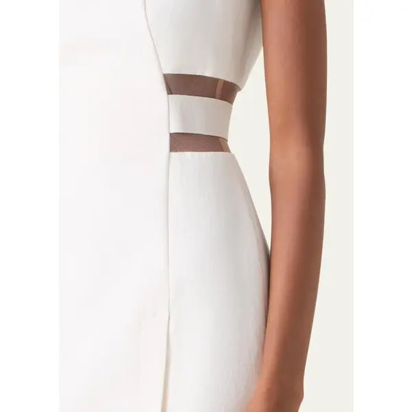 Akris Sleeveless Waist-inset Side-slit Midi Dress
