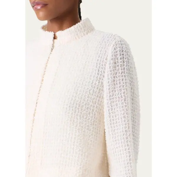 Akris Hockney Fringed Techno Short Bolero Jacket