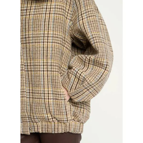 Ronny Kobo Savannah Tweed Faux Fur Collar Jacket
