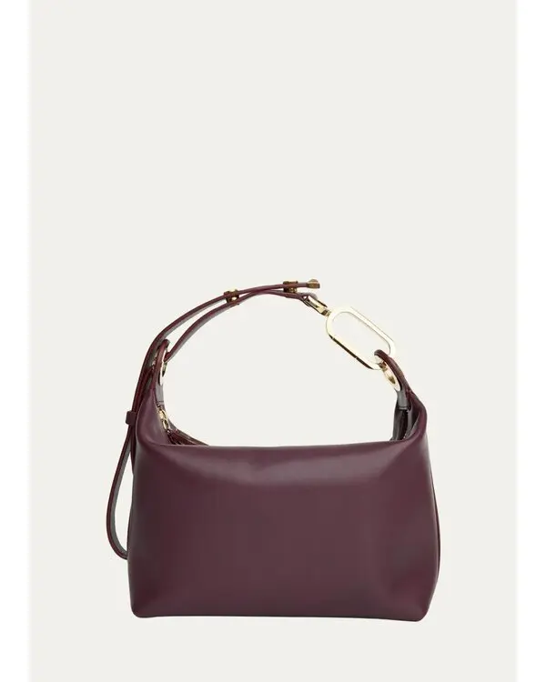 CHRISTIAN LOUBOUTIN Flo Leather Pouch Bag - Dulse
