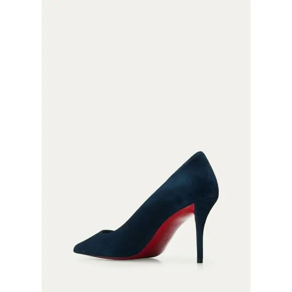 CHRISTIAN LOUBOUTIN 80mm Miss Z Suede Pumps - Marine