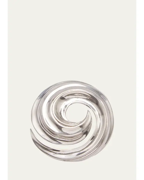 BEN-AMUN Silvertone Swirl Pin - Silver
