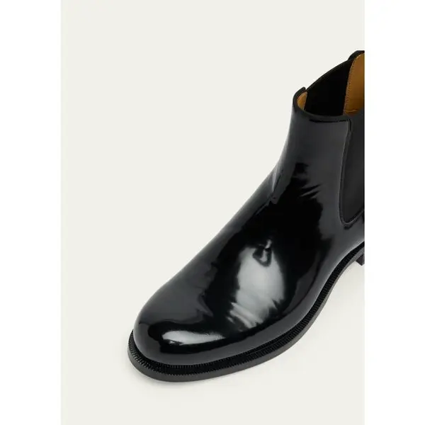 CHRISTIAN LOUBOUTIN Choucair Patent Leather Chelsea Boots