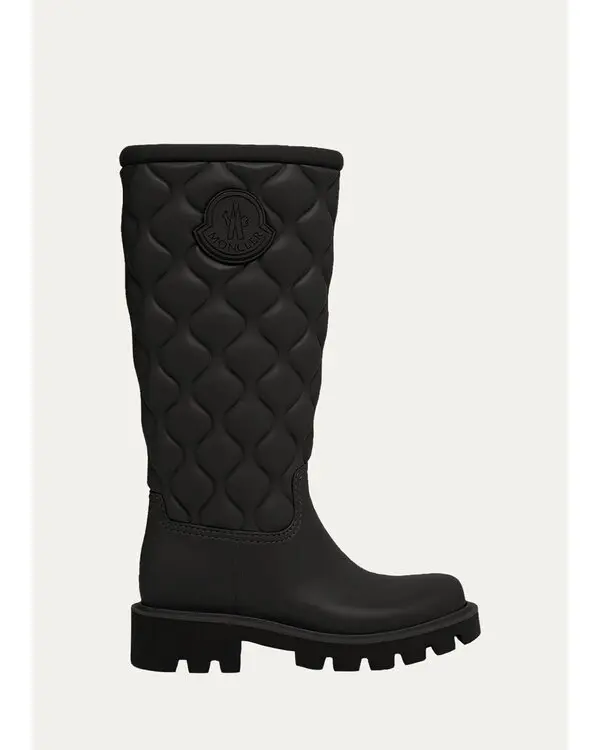 Moncler Kickstream Quilted Mid-calf Boots - Black