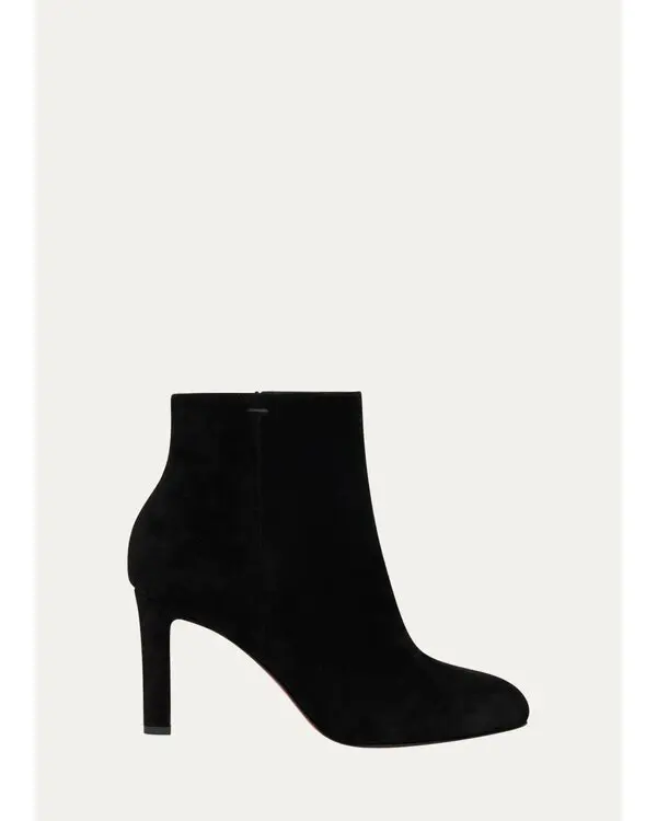 CHRISTIAN LOUBOUTIN 85mm Fannylove Suede Booties - Black