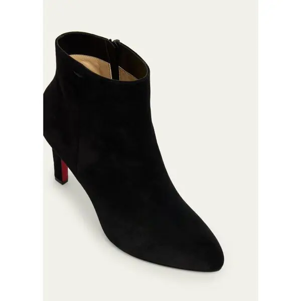 CHRISTIAN LOUBOUTIN 85mm Fannylove Suede Booties - Black