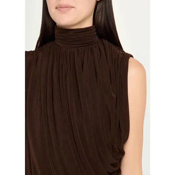 Ronny Kobo Sav Draped Mock Turtleneck Top