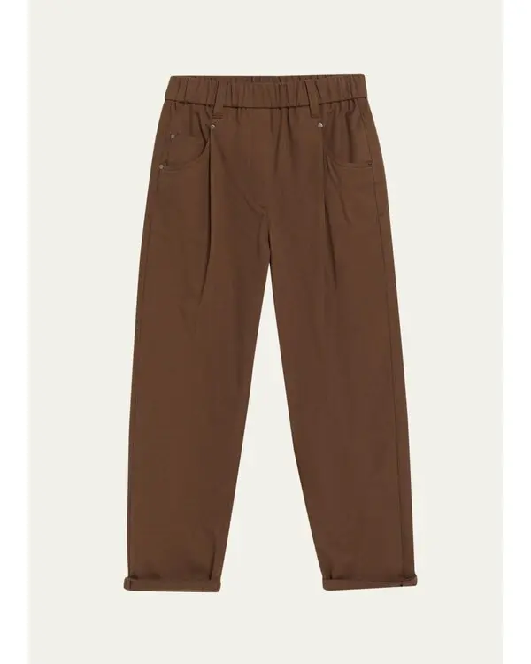 Brunello Cucinelli Slim-leg Ankle Pull-on Pants
