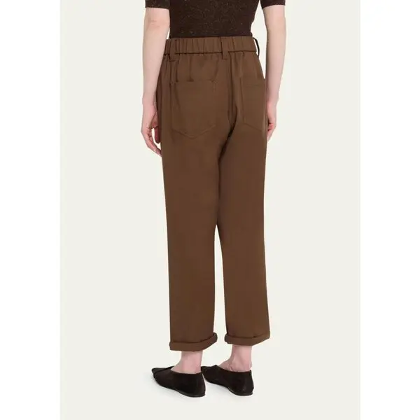 Brunello Cucinelli Slim-leg Ankle Pull-on Pants