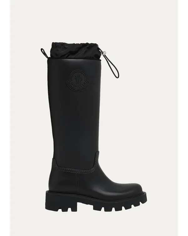 Moncler Kickstream High Waterproof Rain Boots - Black