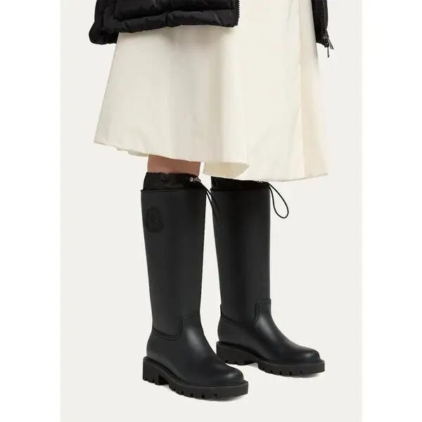 Moncler Kickstream High Waterproof Rain Boots - Black