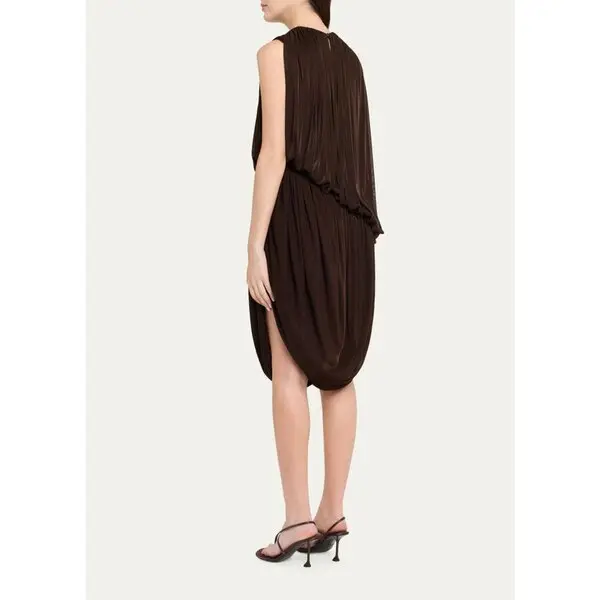 Ronny Kobo Alton Draped Side-slit Jersey Dress