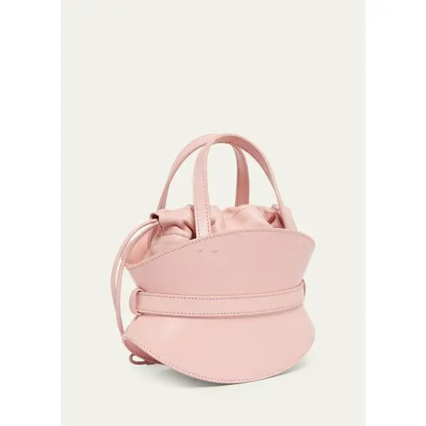 Balmain Shuffle Mini Belted Top-handle Bag In Leather