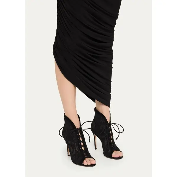 GIANVITO ROSSI 95mm Floral Lace Booties