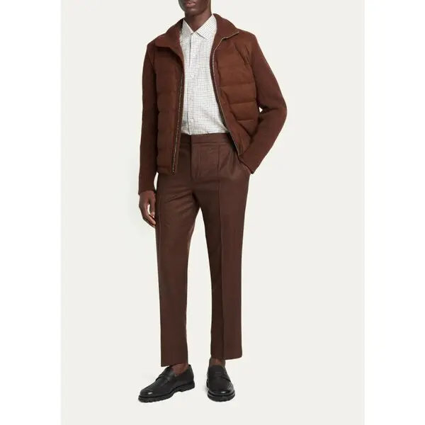 Zegna Silk Grid Check Sport Shirt