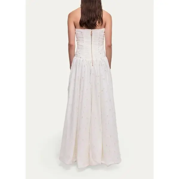 Aje Juniper Strapless Tulle Overlay Gown