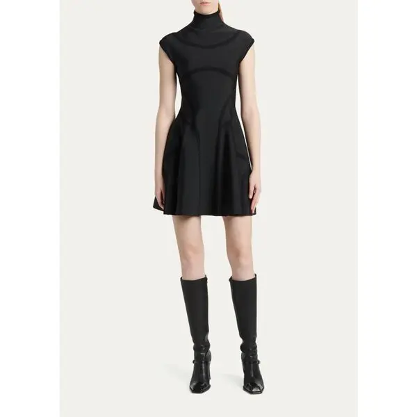 Alexander McQueen Volume Fit & Flare Mini Dress
