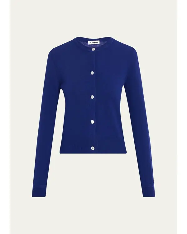 JIL SANDER Wool Crewneck Cardigan