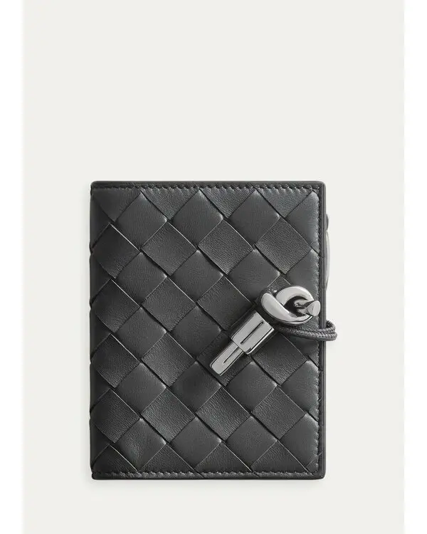 Bottega Veneta Andiamo Slim Bifold Leather Wallet - Mist