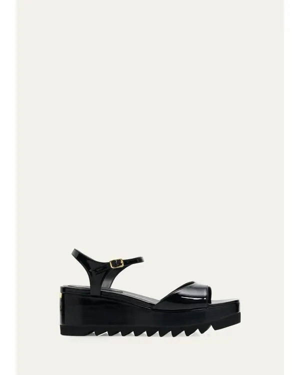 Stella McCartney 80mm Elyse Patent Platform Sandals