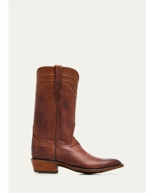 Lucchese Devin Burnished Leather Cowboy Boots