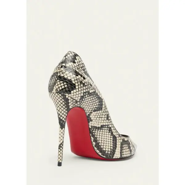 CHRISTIAN LOUBOUTIN 100mm La Pigalle Snake-embossed Leather Pumps