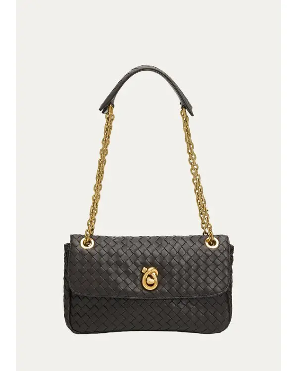 Bottega Veneta Madison Small Leather Shoulder Bag - Espresso