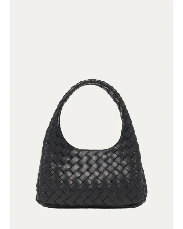 Bottega Veneta Baby Campana Leather Top Handle Bag - Black
