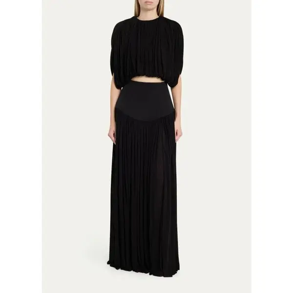 HEIRLOME Louise Gathered Yoke Jersey Maxi Skirt