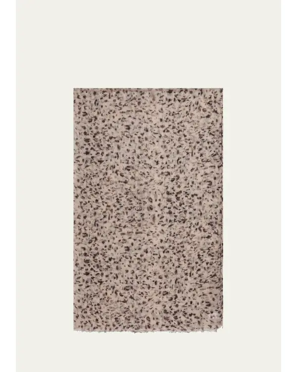 Brunello Cucinelli Printed Cashmere Scarf - Brown