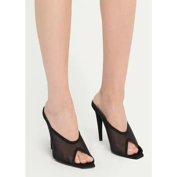 GIUSEPPE ZANOTTI Brivido 105mm Mesh Mules - Nero