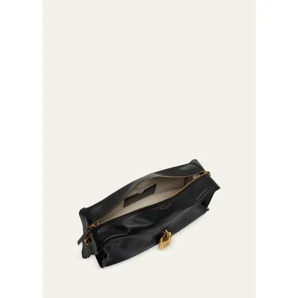 Balmain Pulse Padlock Crossbody Bag In Leather