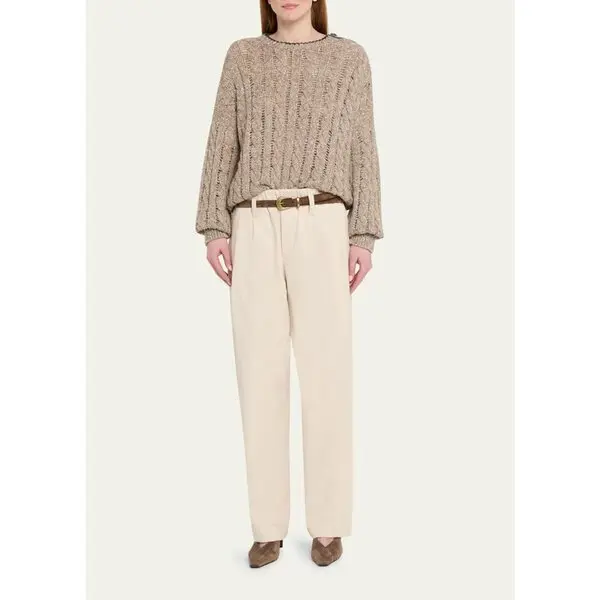 Brunello Cucinelli Sparkly Cable-knit Sweater