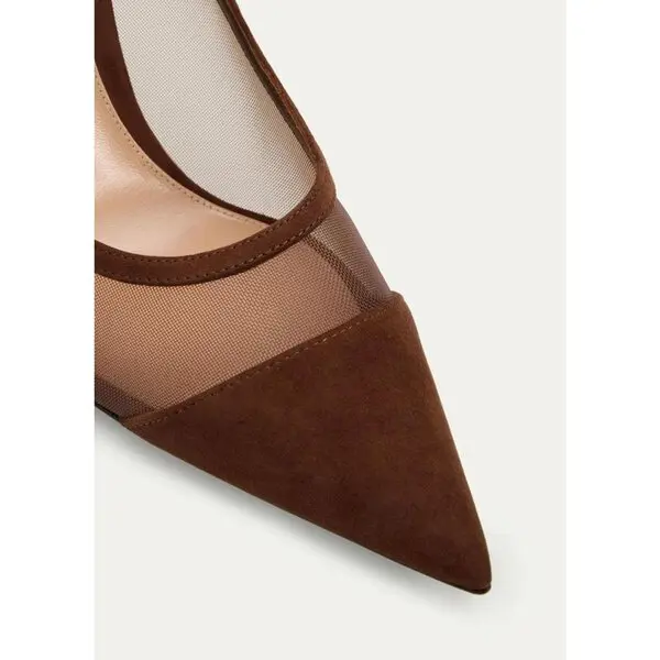 GIANVITO ROSSI 95mm Mesh Cap-toe Pumps - Brown