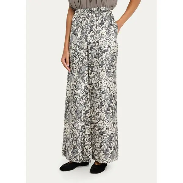 HEIRLOME X Angelica Morales Wide-leg Silk Trousers