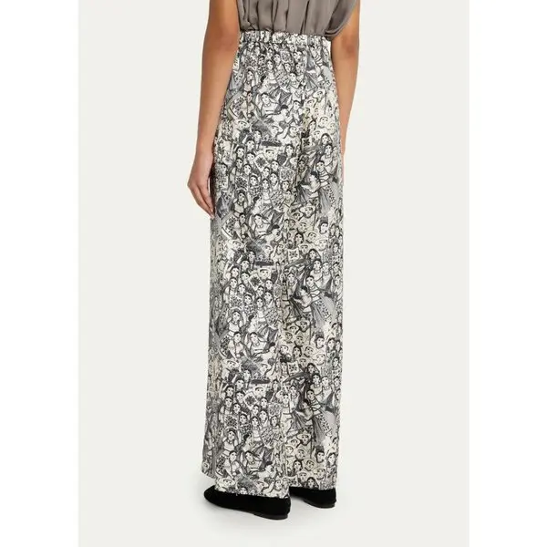 HEIRLOME X Angelica Morales Wide-leg Silk Trousers