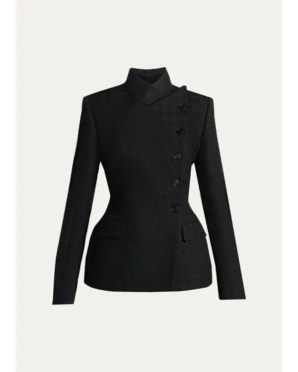 Alexander McQueen Light Tweed Single-breasted Jacket