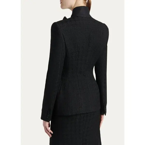 Alexander McQueen Light Tweed Single-breasted Jacket