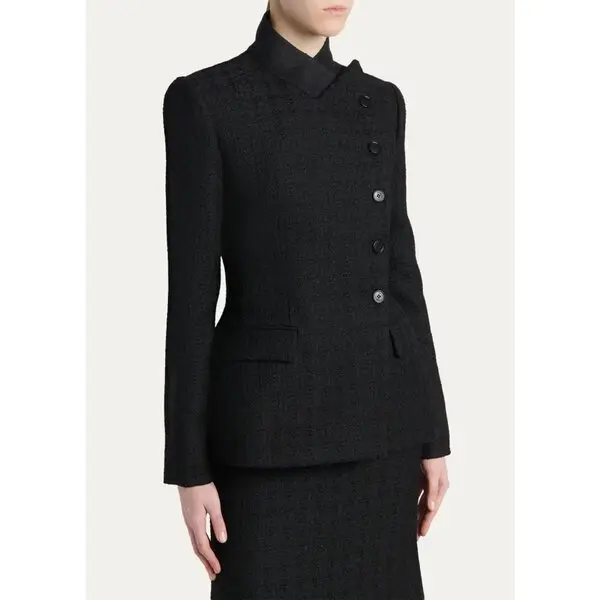 Alexander McQueen Light Tweed Single-breasted Jacket
