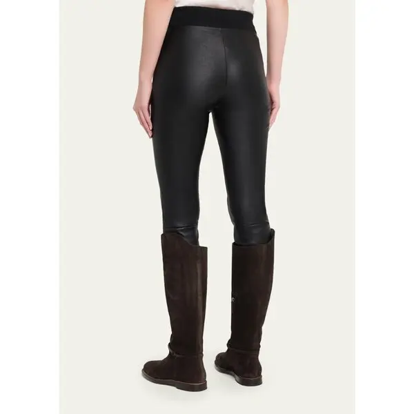 Brunello Cucinelli Leather Ankle Pants