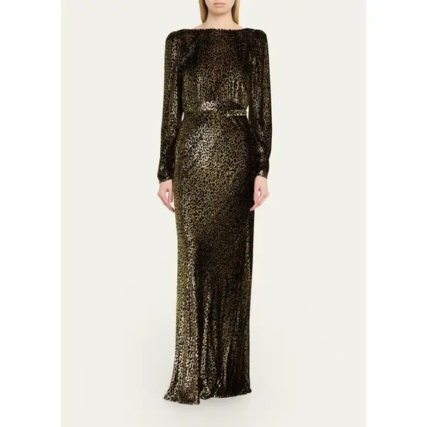 Libertine Vreeland Belted Look Back Gown - Black