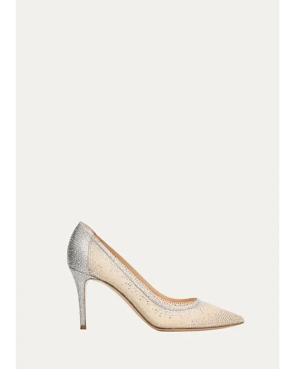 GIANVITO ROSSI 85mm Embellished Organza Pumps