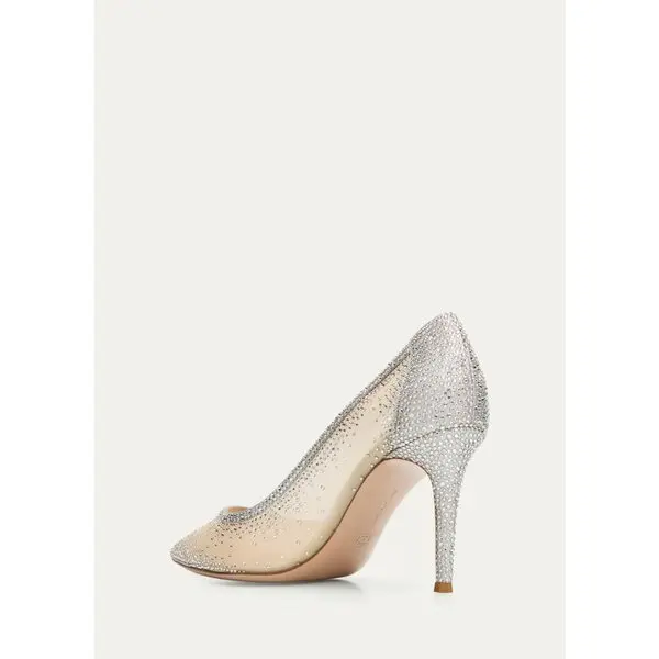 GIANVITO ROSSI 85mm Embellished Organza Pumps