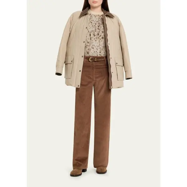 Brunello Cucinelli Mid-rise Corduroy Straight-leg Pants