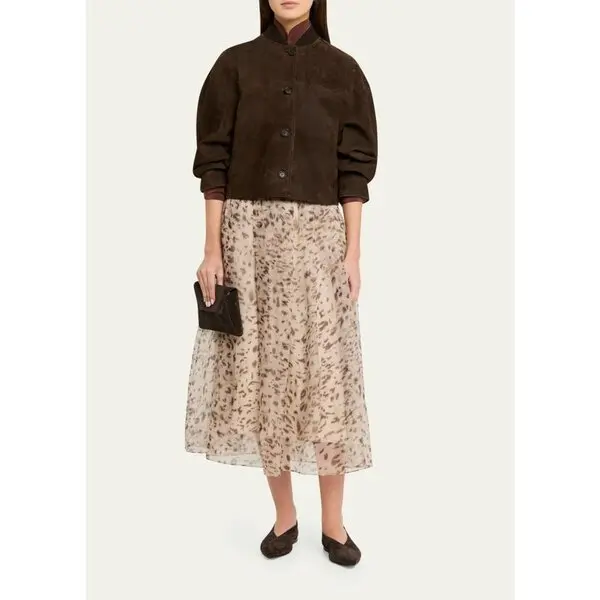 Brunello Cucinelli Suede Bomber Jacket